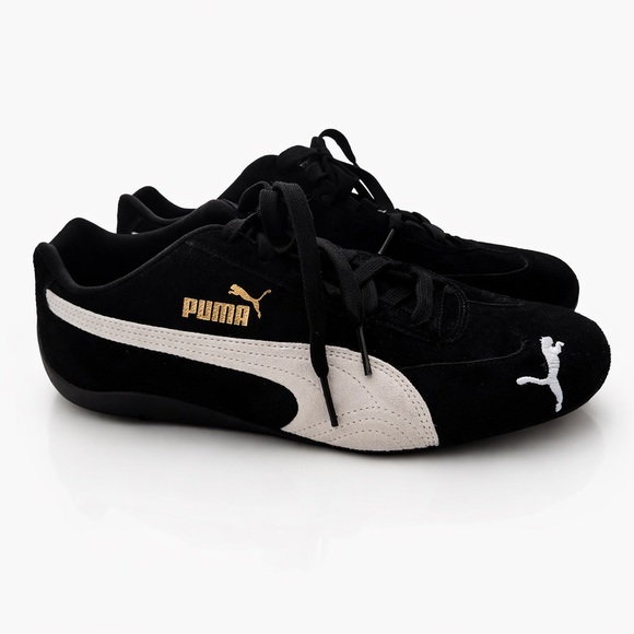 Puma | Shoes | Puma Mens Black And White Sneakers With Gold Accents ...